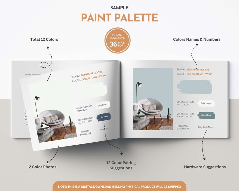 Smoke Paint Color Palette, Benjamin Moore, Interior Paint Palette ...