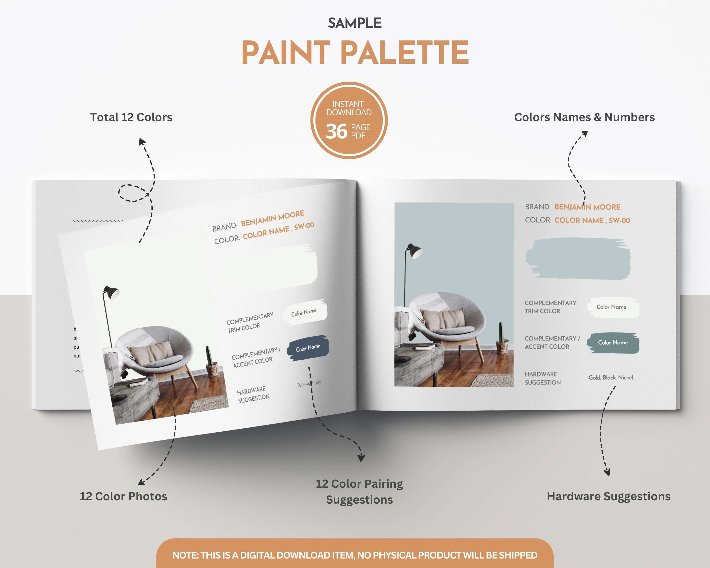 Smoke Paint Color Palette, Benjamin Moore, Interior Paint Palette ...