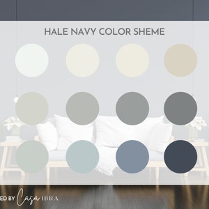 Hale Navy Paint Color Palette Benjamin Moore Interior Paint - Etsy