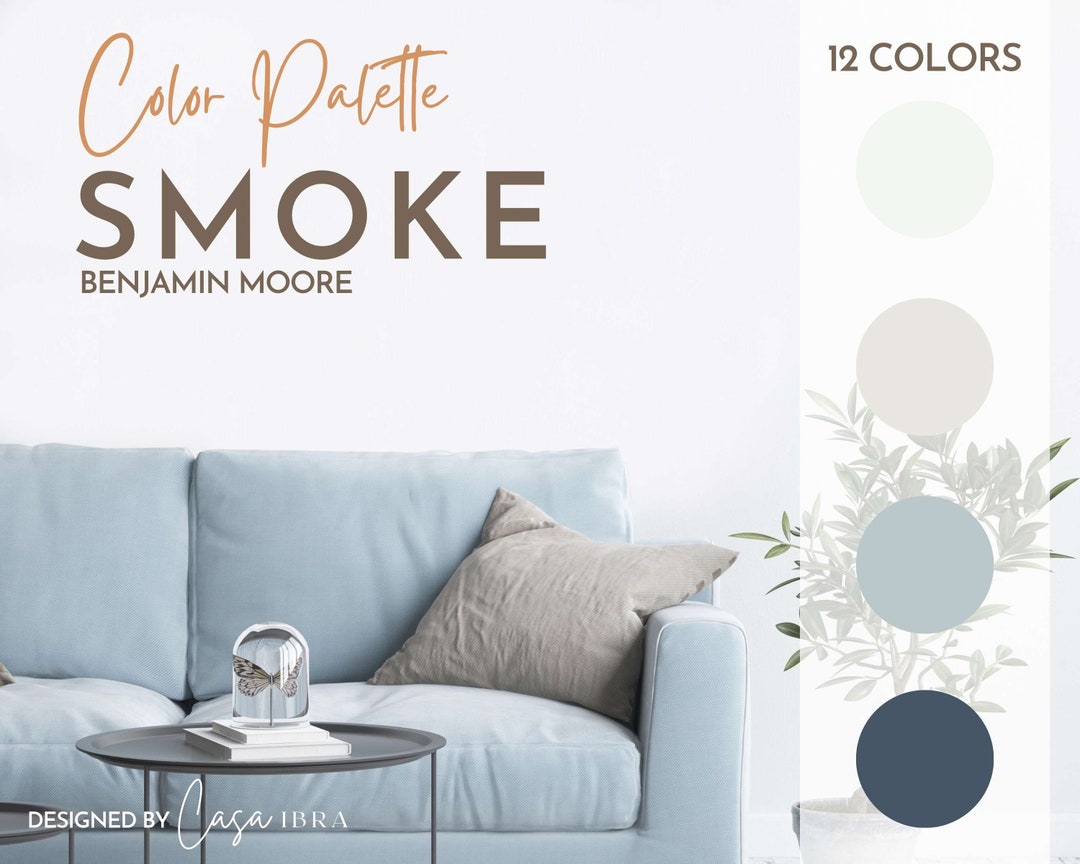 Smoke Paint Color Palette, Benjamin Moore, Interior Paint Palette ...