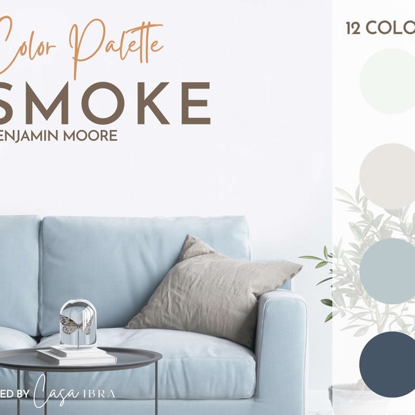 Smoke Benjamin Moore Color Palette - Etsy