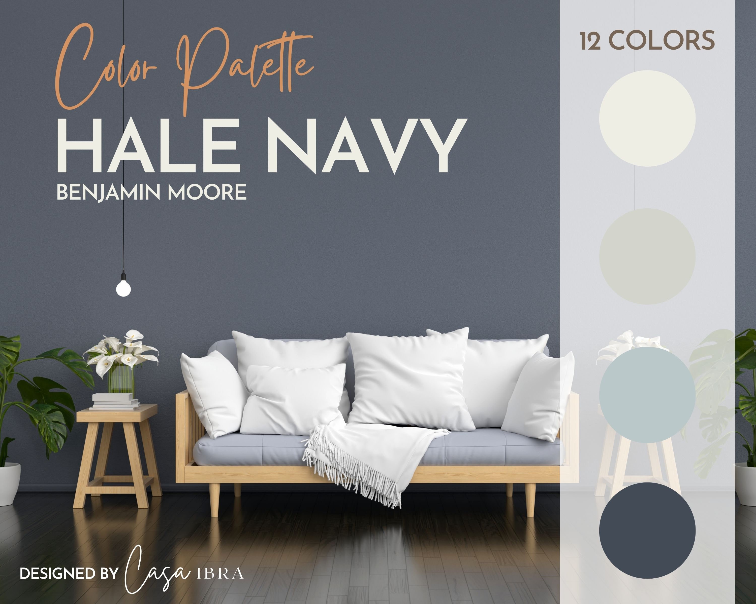 Hale Navy Paint Color Palette Benjamin Moore Interior Paint - Etsy