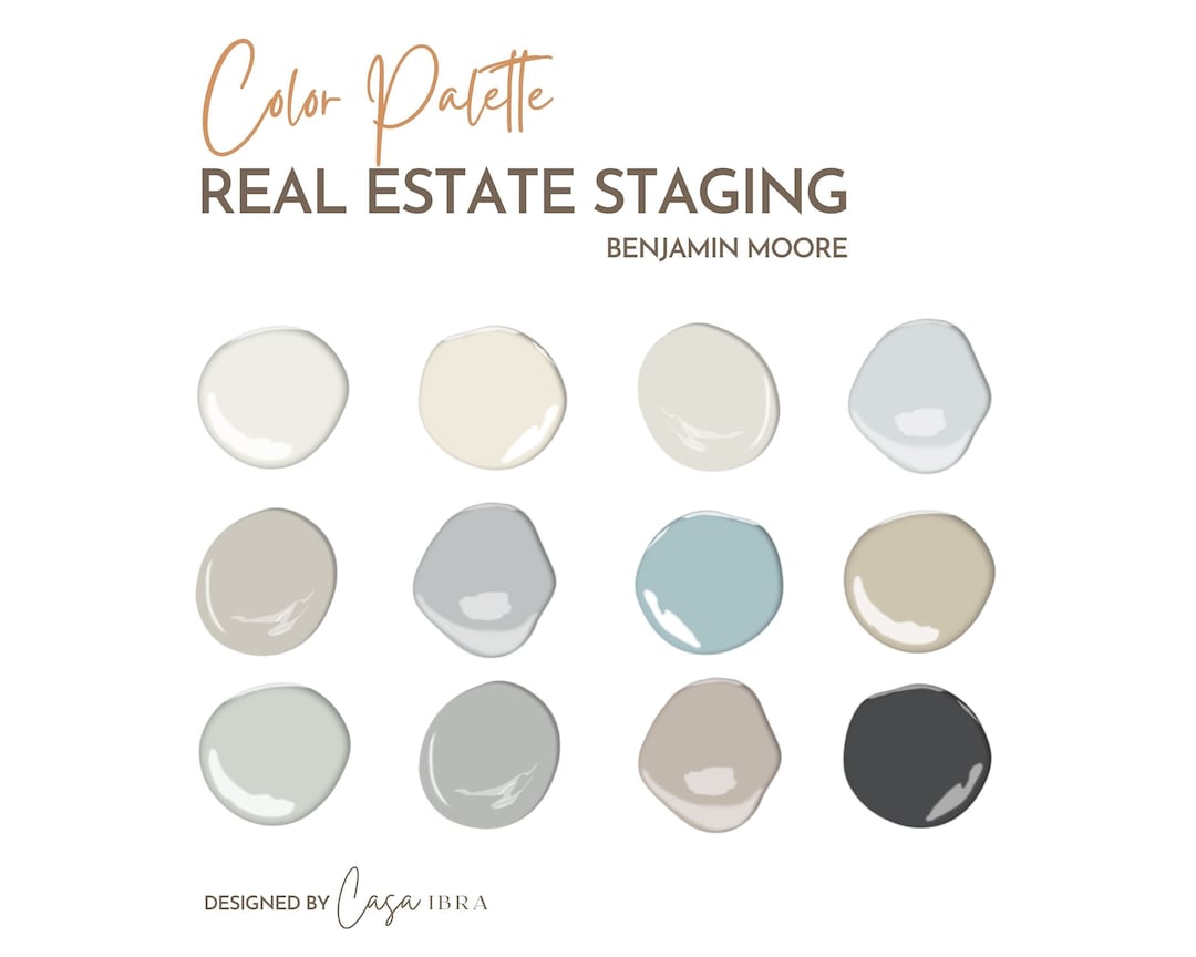 Real Estate Staging Color Palette, Benjamin Moore, Interior Paint ...