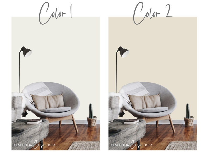 Ballet White Paint Color Palette Benjamin Moore Interior - Etsy