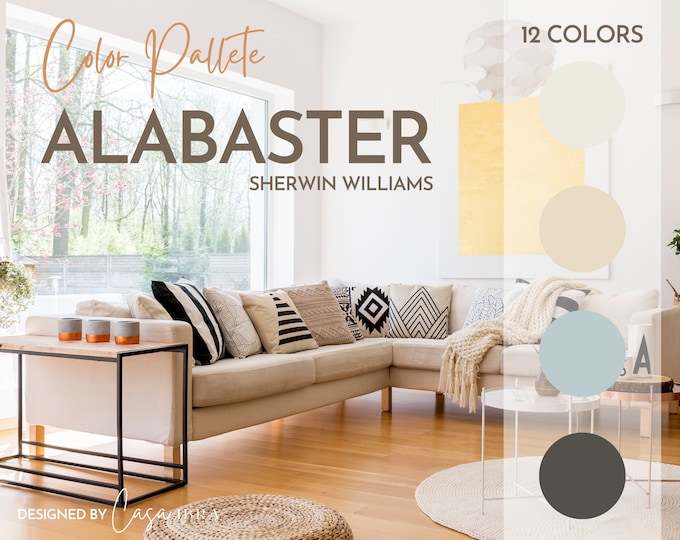 Sherwin Williams Alabaster Color Palette: Whole House Scheme (digital ...