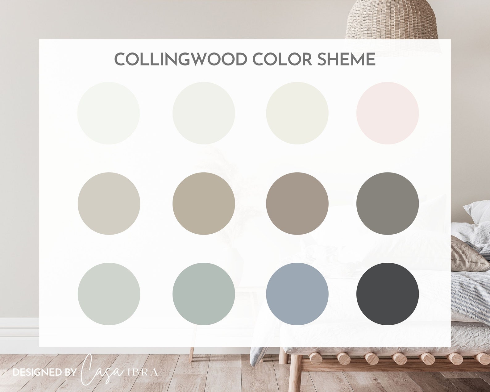 Collingwood Paint Color Palette, Benjamin Moore, Interior Paint Palette ...