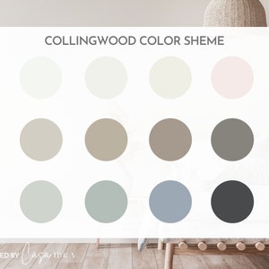 Collingwood Paint Color Palette, Benjamin Moore, Interior Paint Palette ...