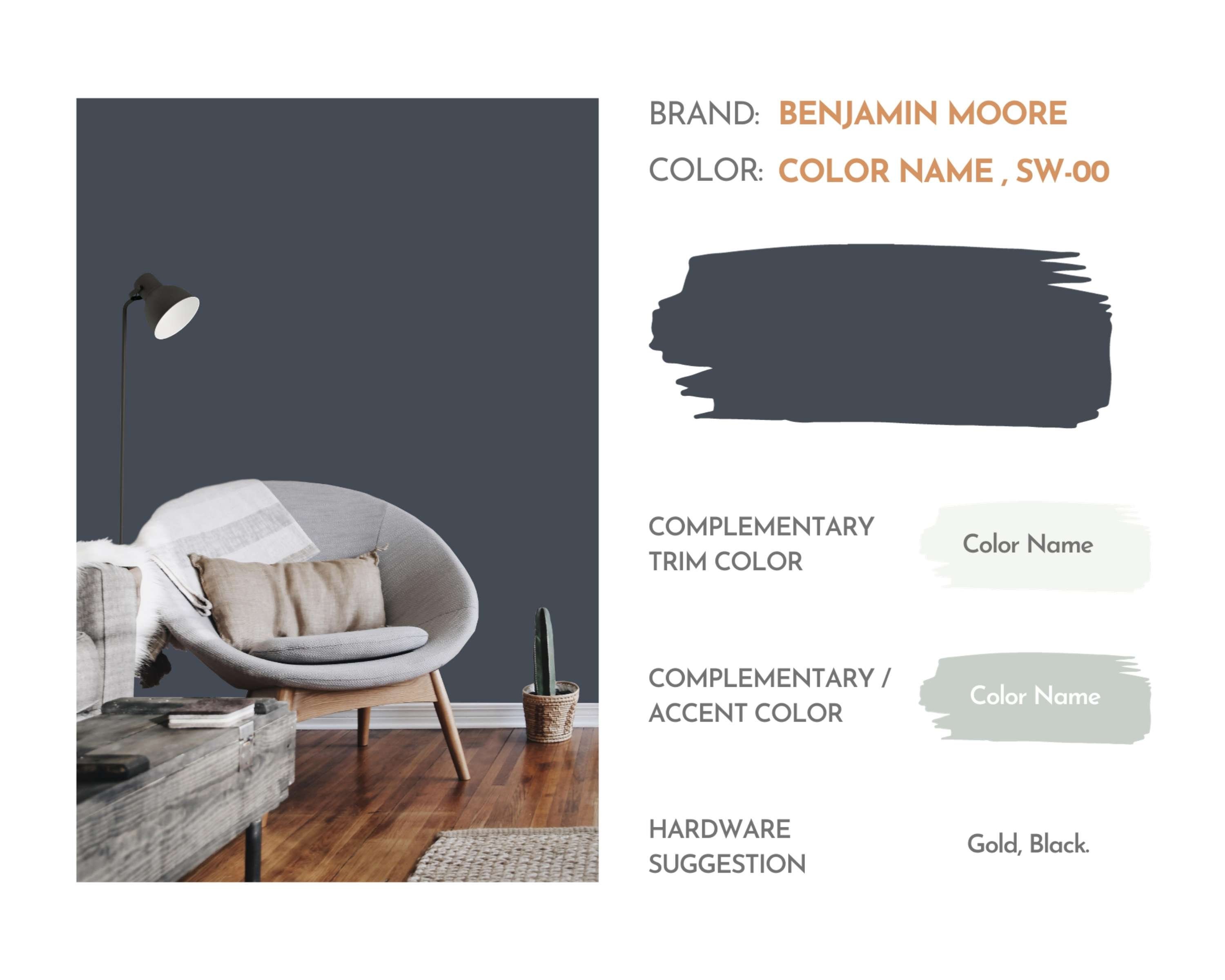 October Mist Paint Color Palette, Benjamin Moore, Interior Paint ...