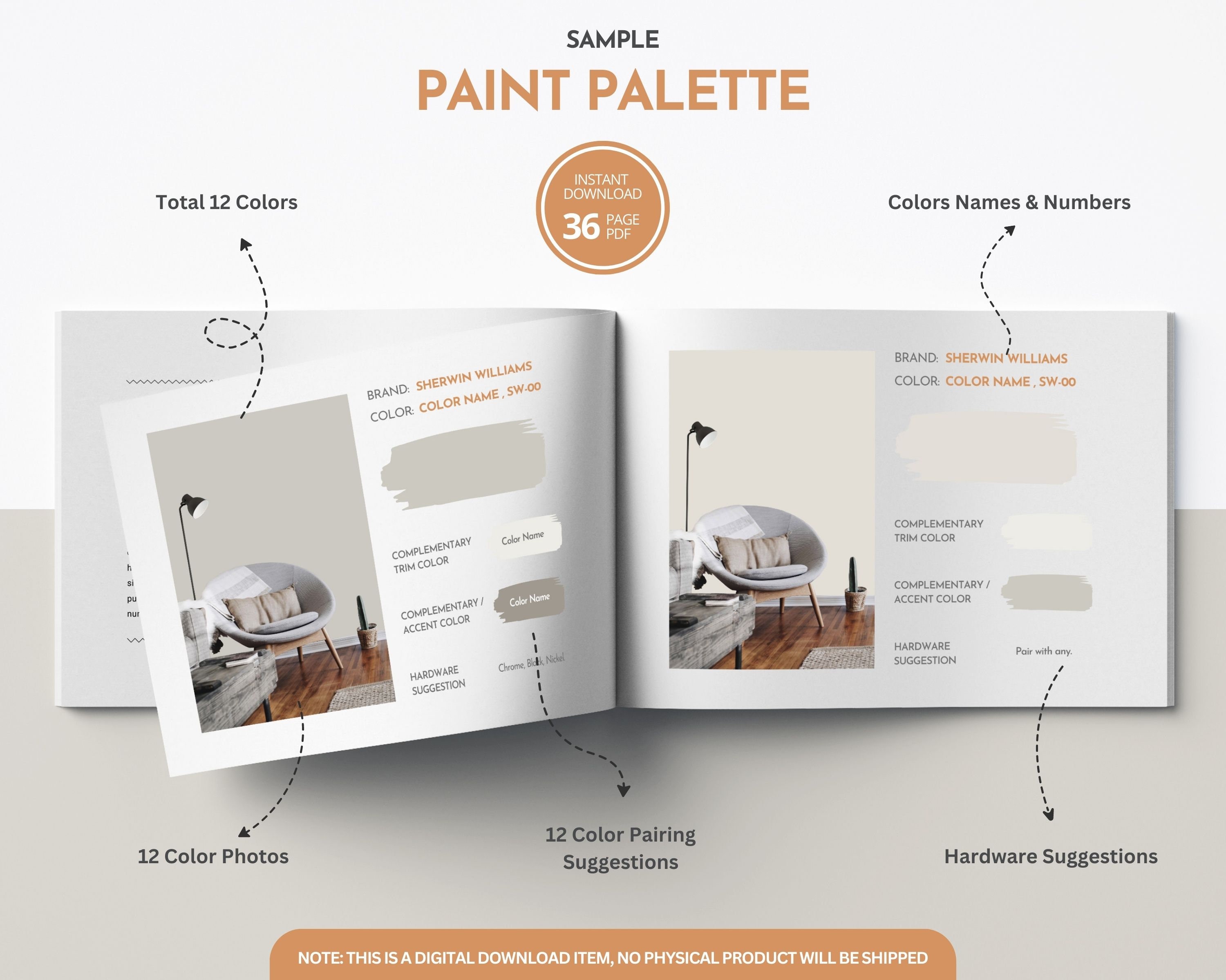 Repose Gray Paint Color Palette, Sherwin Williams, Interior Paint ...