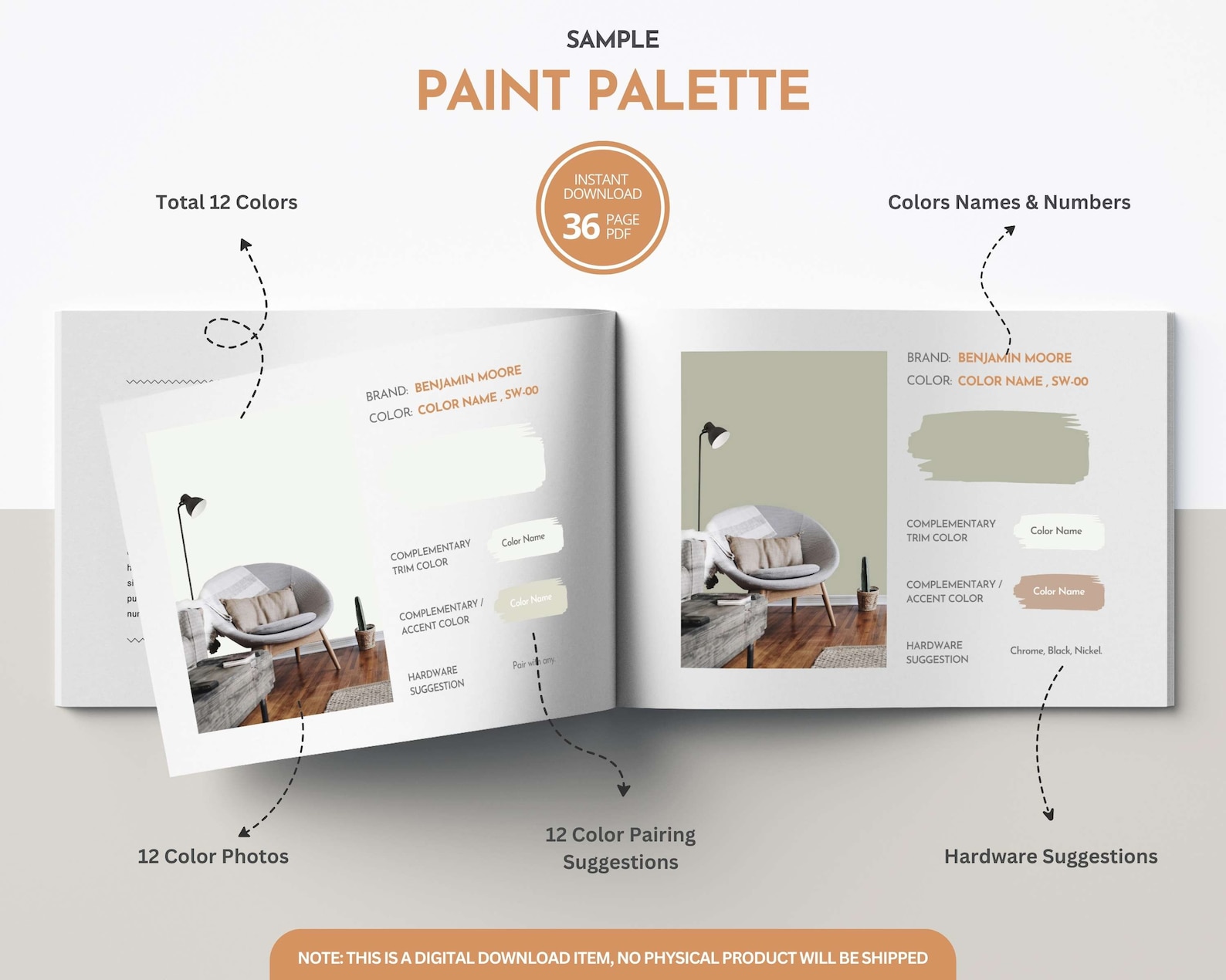 October Mist Paint Color Palette, Benjamin Moore, Interior Paint ...