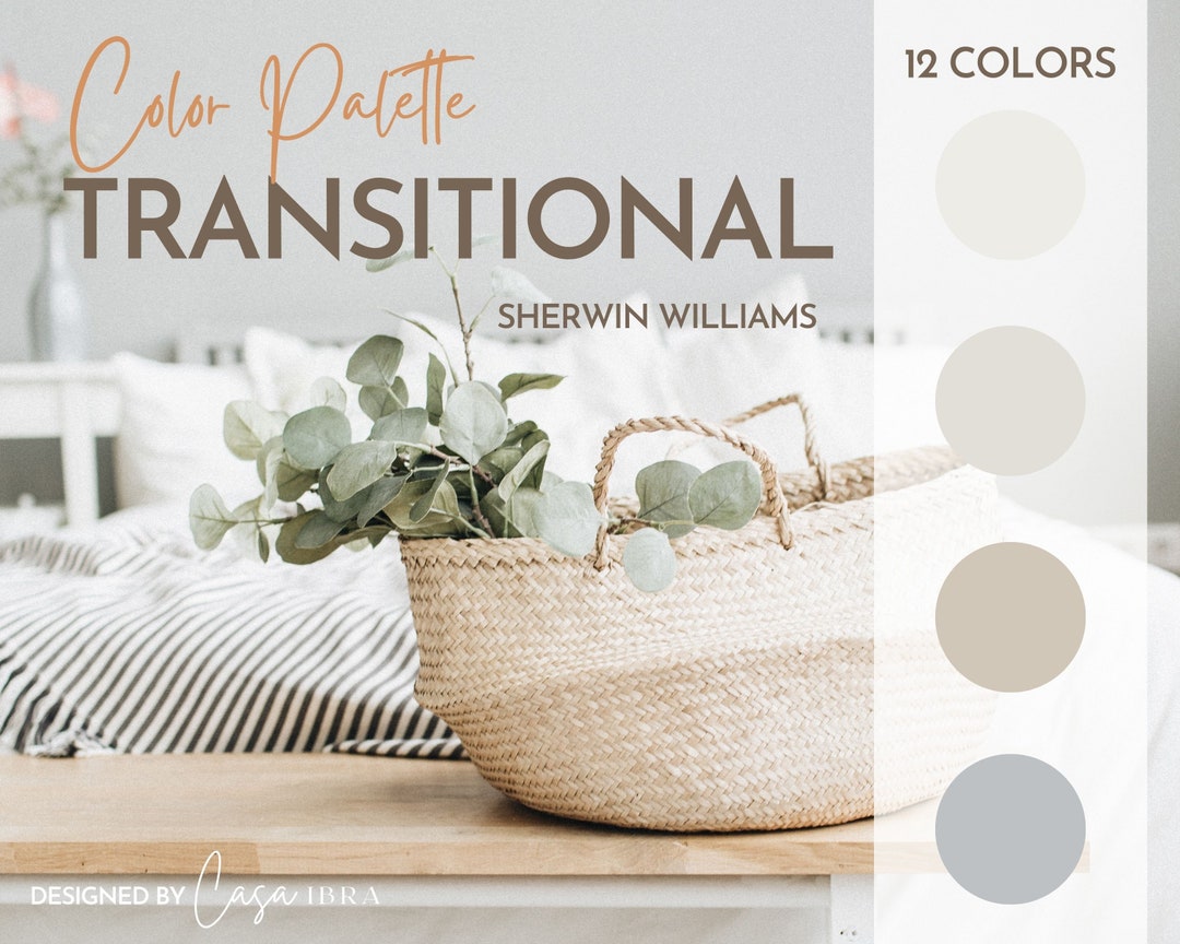 Transitional Paint Color Palette, Sherwin Williams, Interior Paint ...