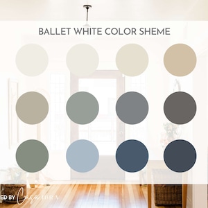 Ballet White Paint Color Palette, Benjamin Moore, Interior Paint ...
