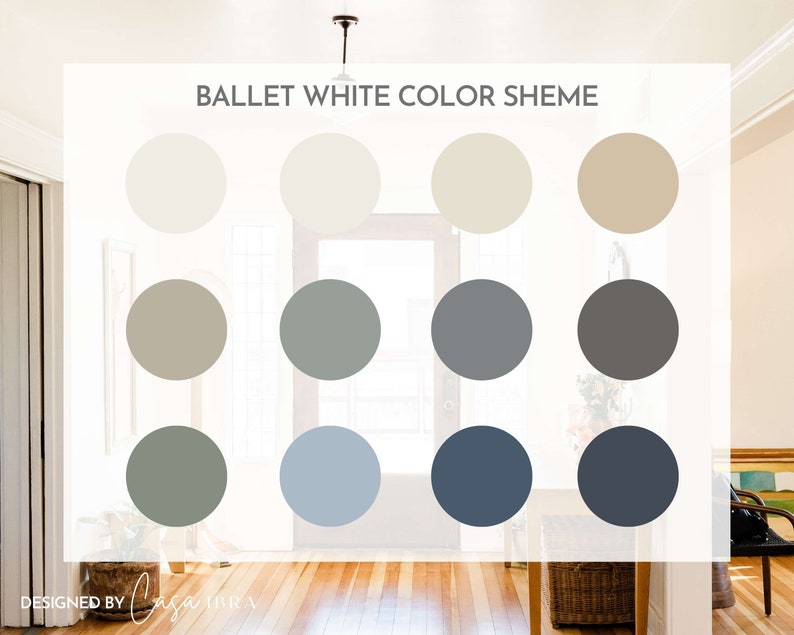 Ballet White Paint Color Palette, Benjamin Moore, Interior Paint ...