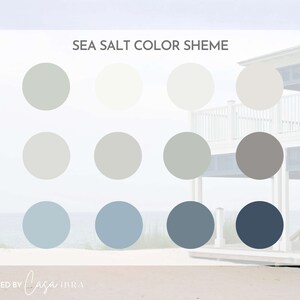 Sea Salt Paint Color Palette Sherwin Williams Interior Paint - Etsy