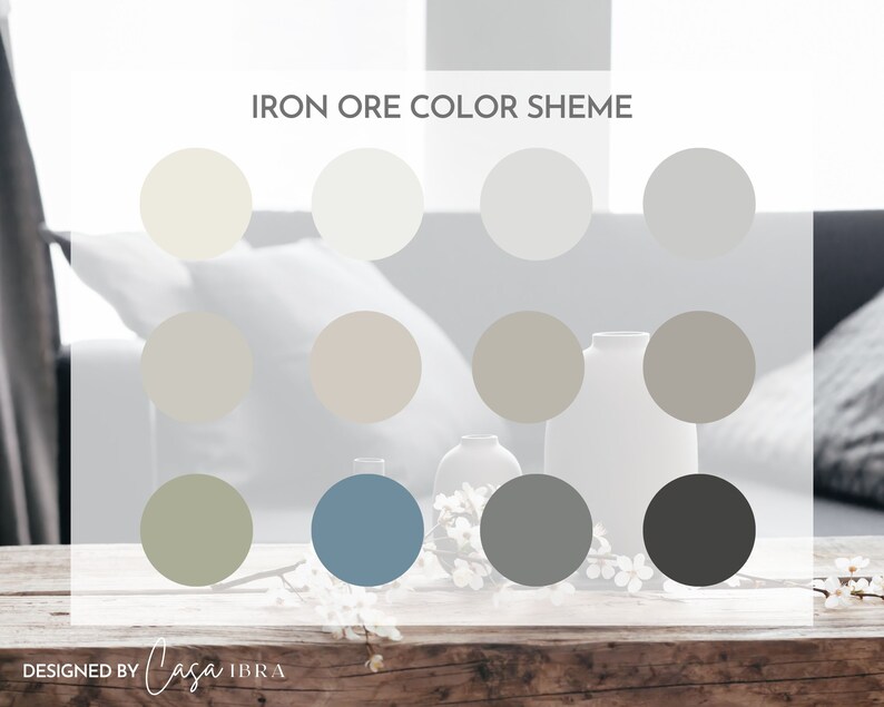 Iron Ore Paint Color Palette, Sherwin Williams, Interior Paint Palette ...