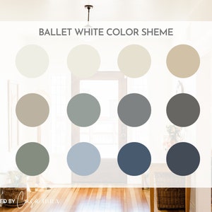 Ballet White Paint Color Palette Benjamin Moore Interior - Etsy
