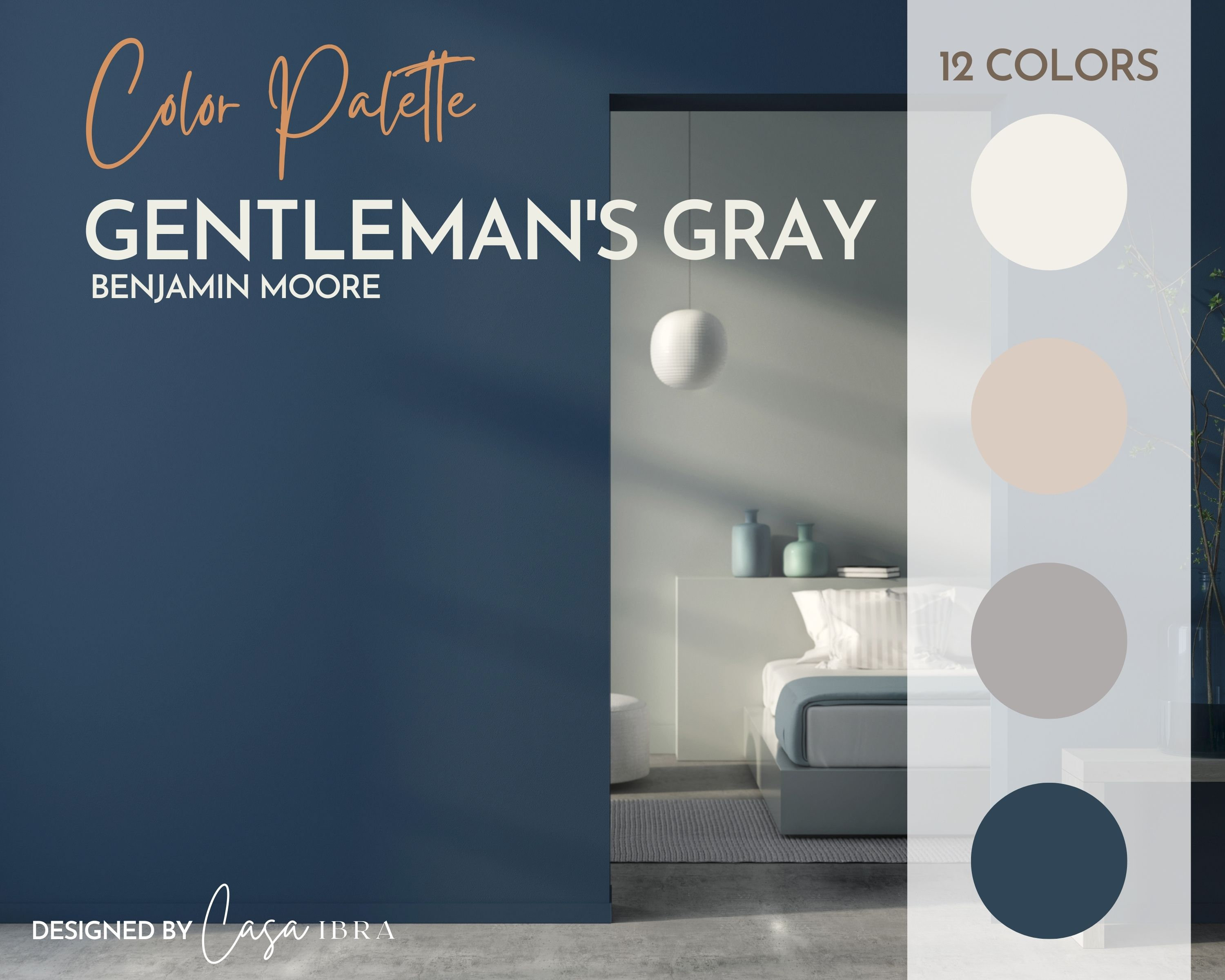 Gentleman's Gray Paint Color Palette, Benjamin Moore, Interior Paint ...