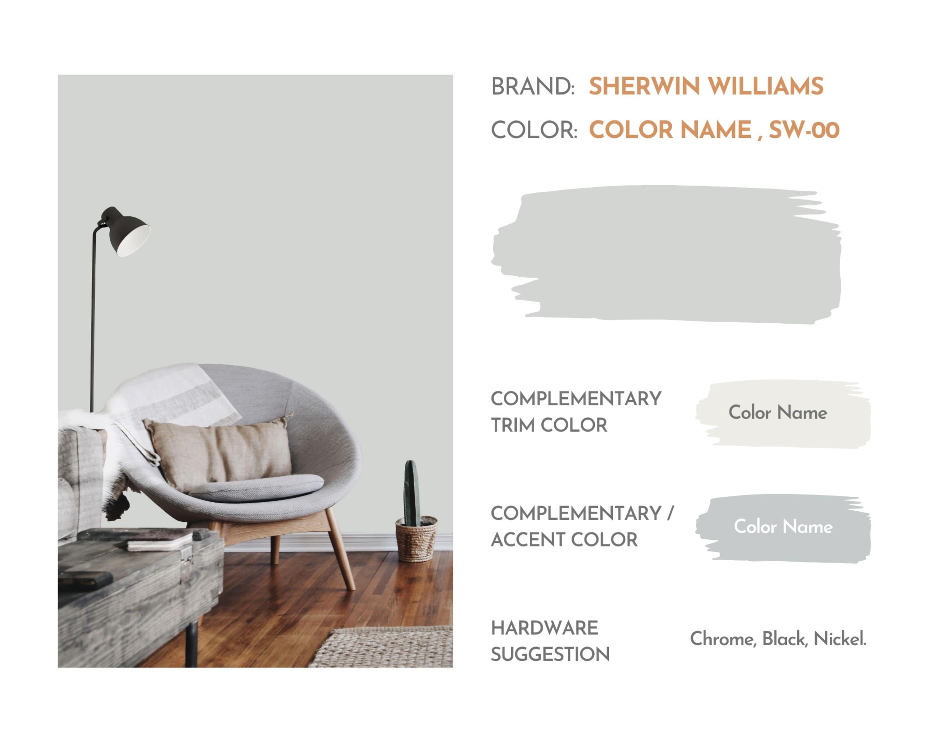 Repose Gray Paint Color Palette, Sherwin Williams, Interior Paint ...