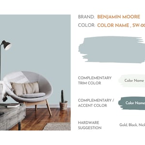 Smoke Paint Color Palette, Benjamin Moore, Interior Paint Palette ...