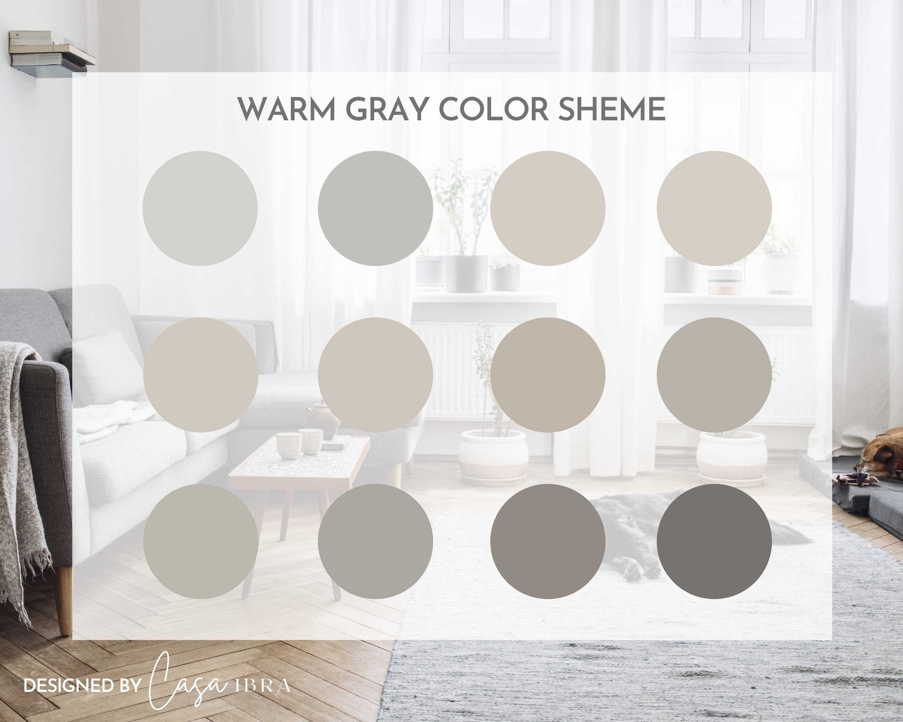 Warm Gray Color Palette Sherwin Williams Interior Paint - Etsy