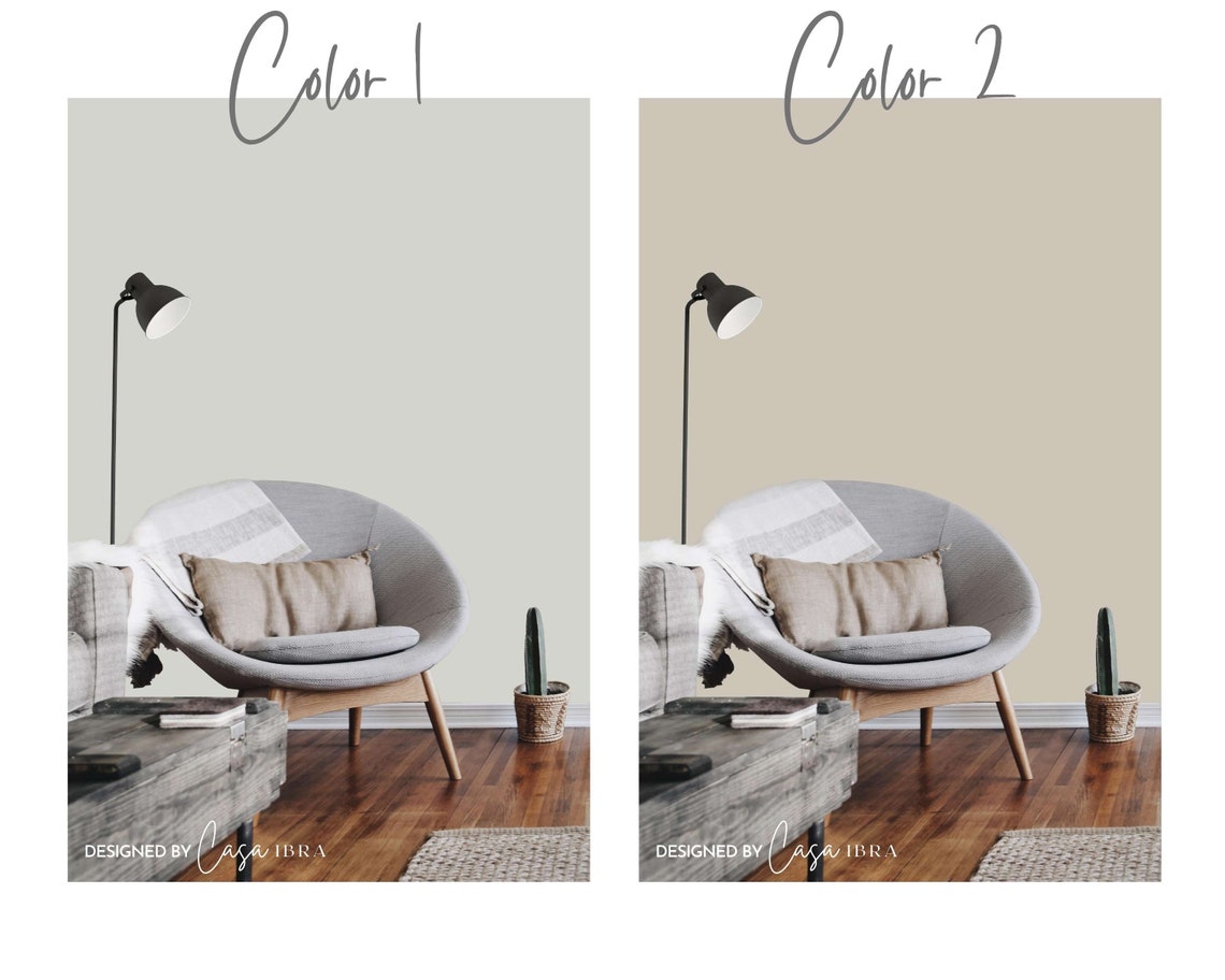 Warm Gray Color Palette Benjamin Moore Interior Paint - Etsy