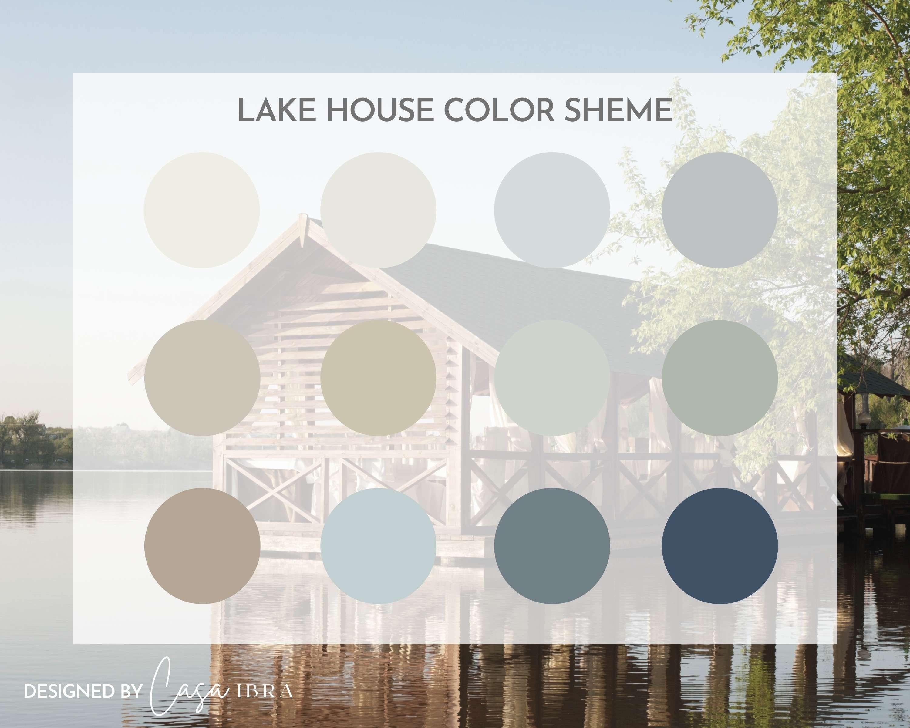 Lake Home Color Palette Benjamin Moore Interior Paint - Etsy