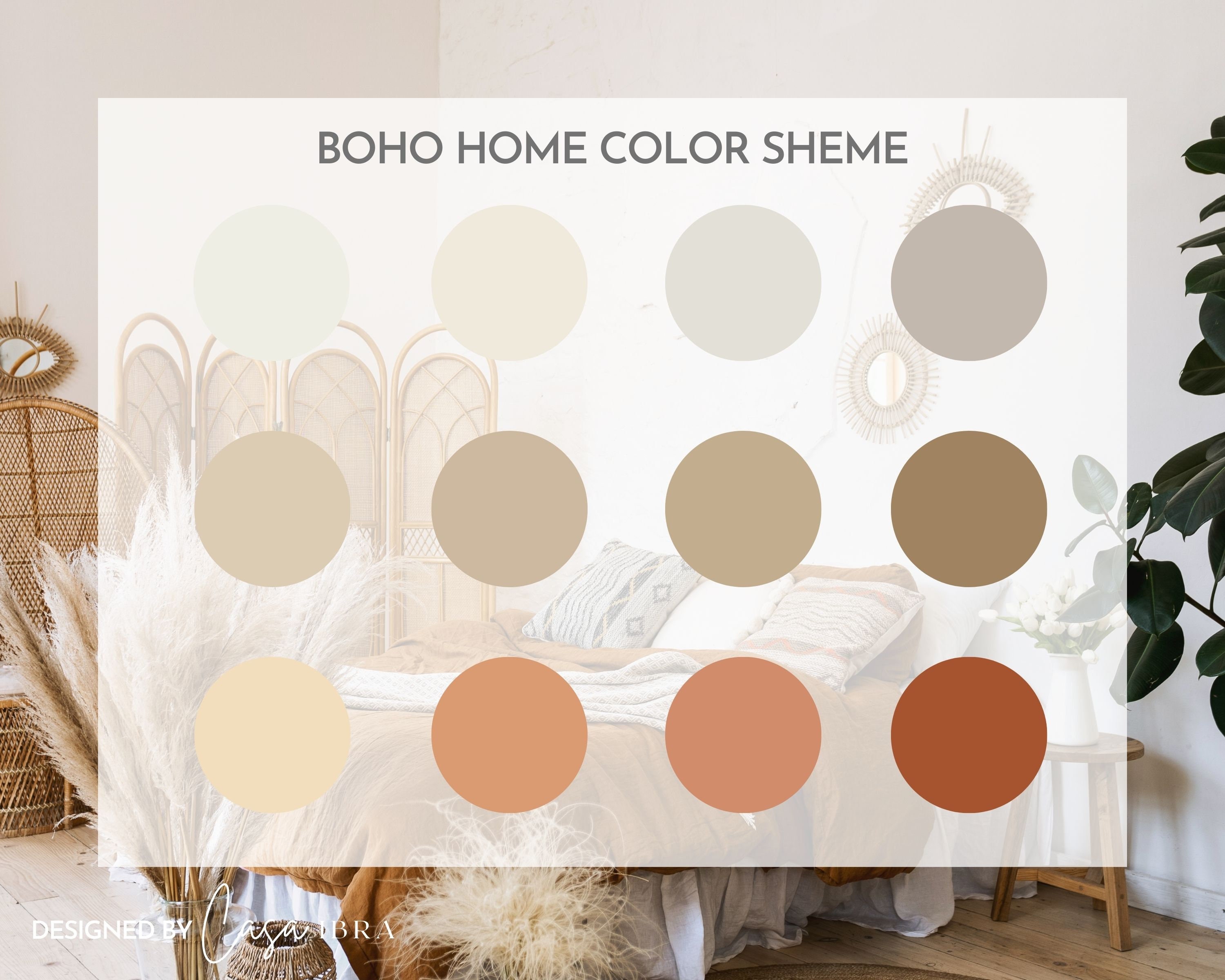 Boho Home Color Palette, Benjamin Moore, Interior Paint Palette ...