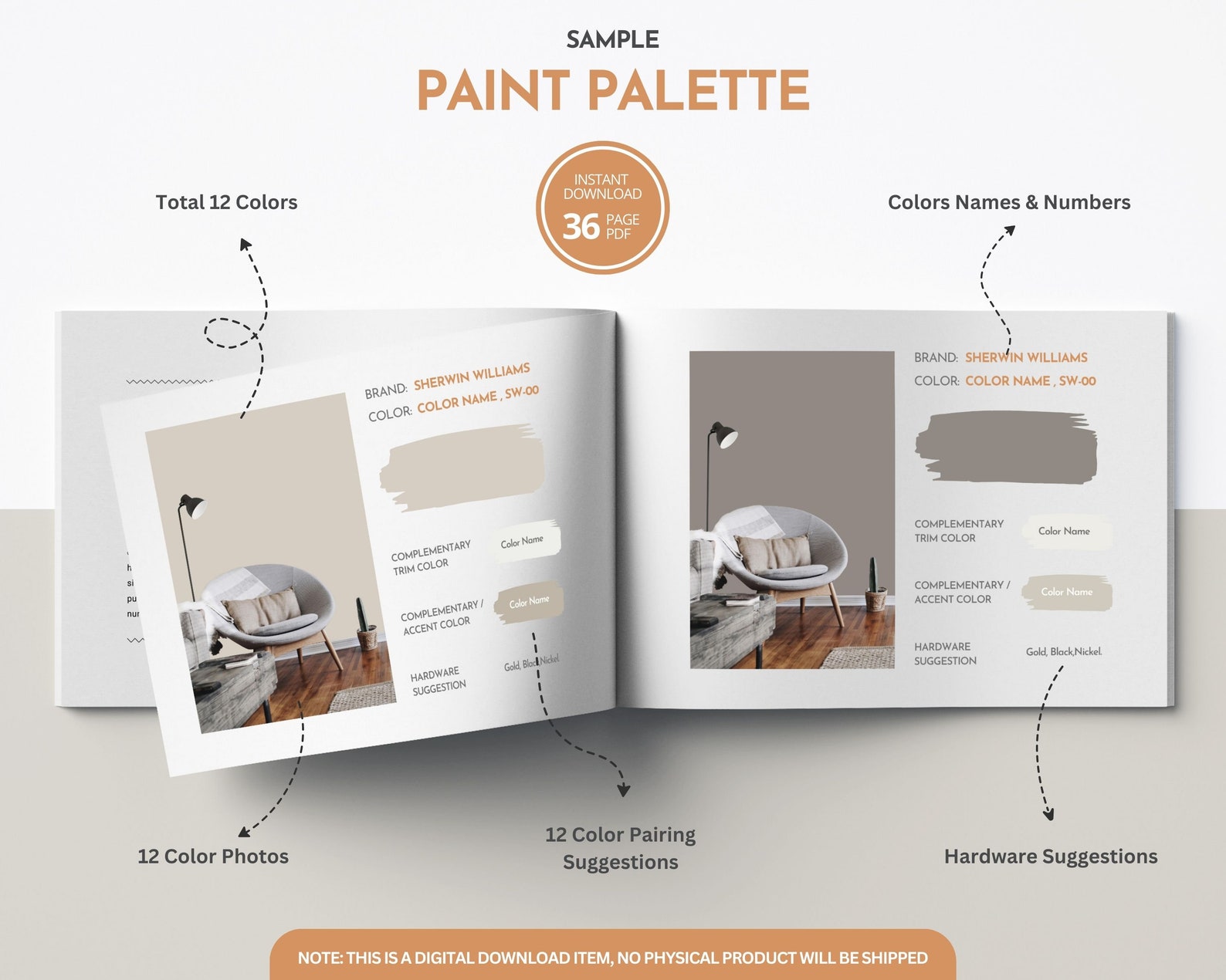Warm Gray Color Palette, Sherwin Williams, Interior Paint Palette ...