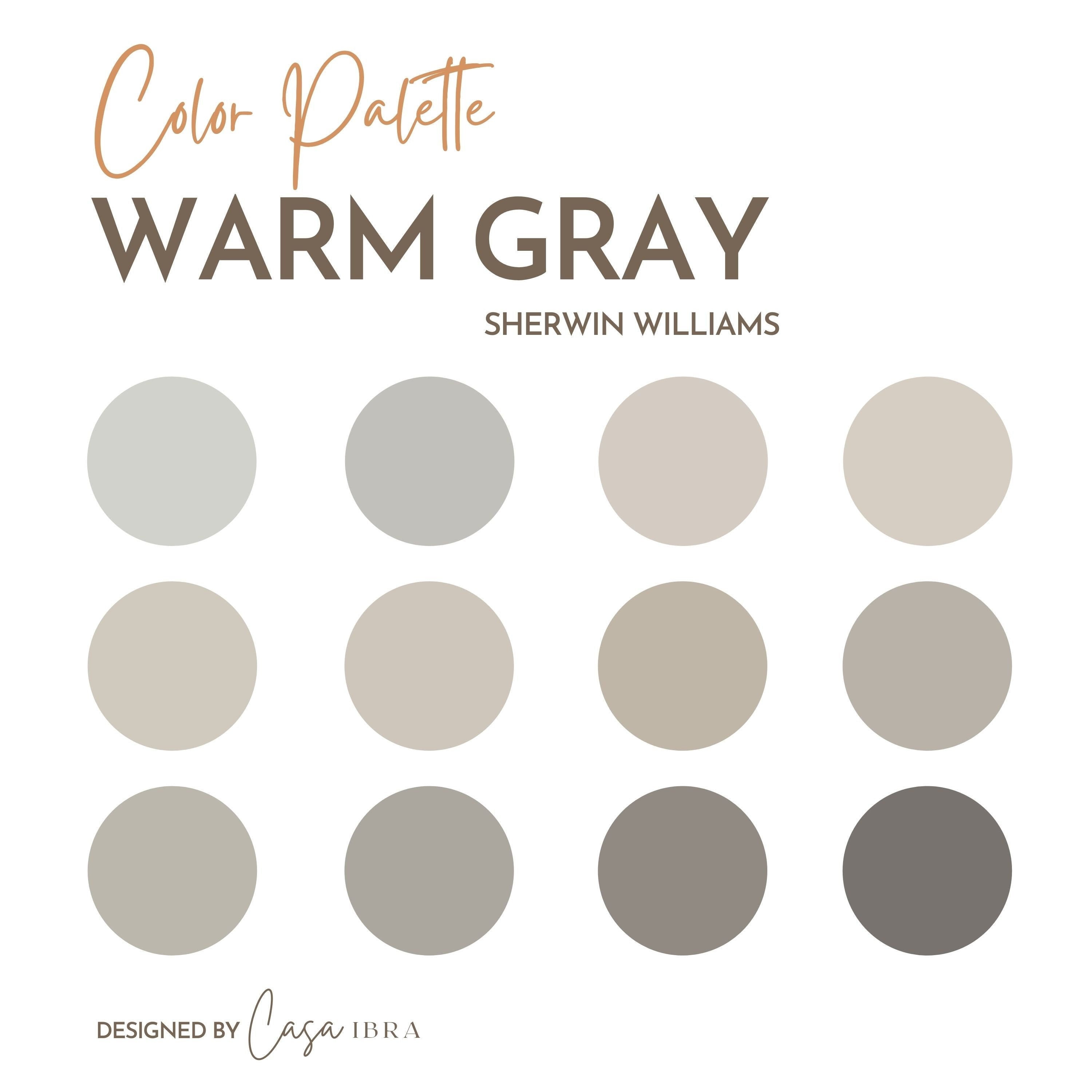Warm Gray Color Palette Sherwin Williams Interior Paint - Etsy UK Warm Gray Color Palette Sherwin Williams Interior Paint - Etsy UK