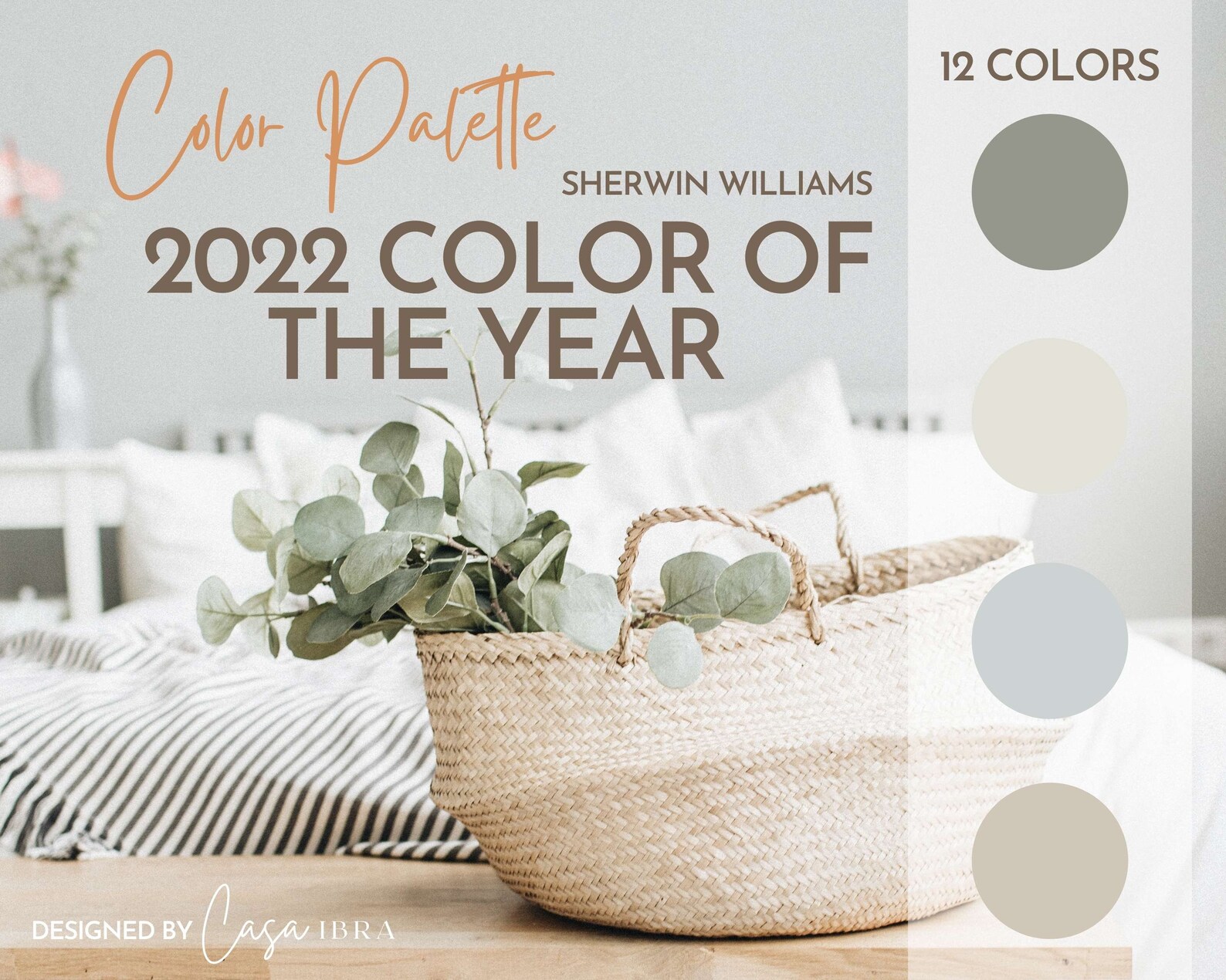 2022 Color of the Year Palette Evergreen Fog Sherwin - Etsy