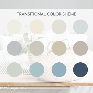 Transitional Paint Color Palette, Benjamin Moore, Interior Paint ...
