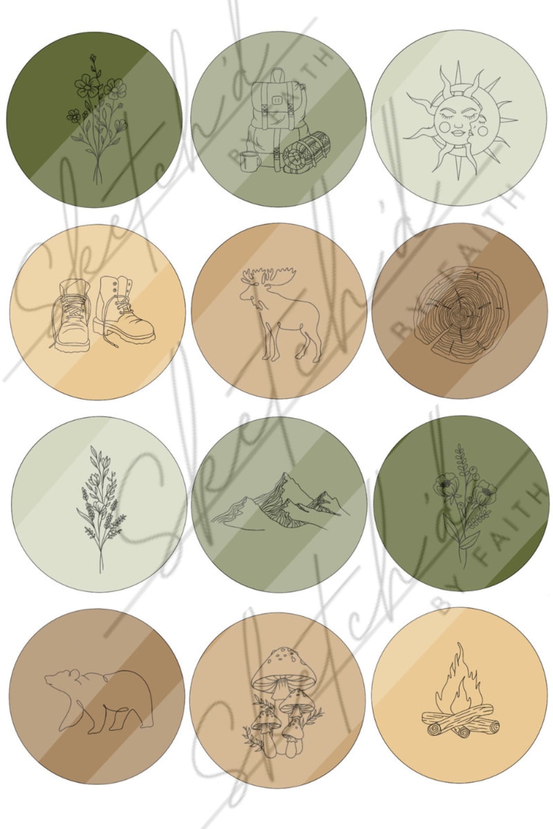 12 Hiking Highlight Covers - Etsy