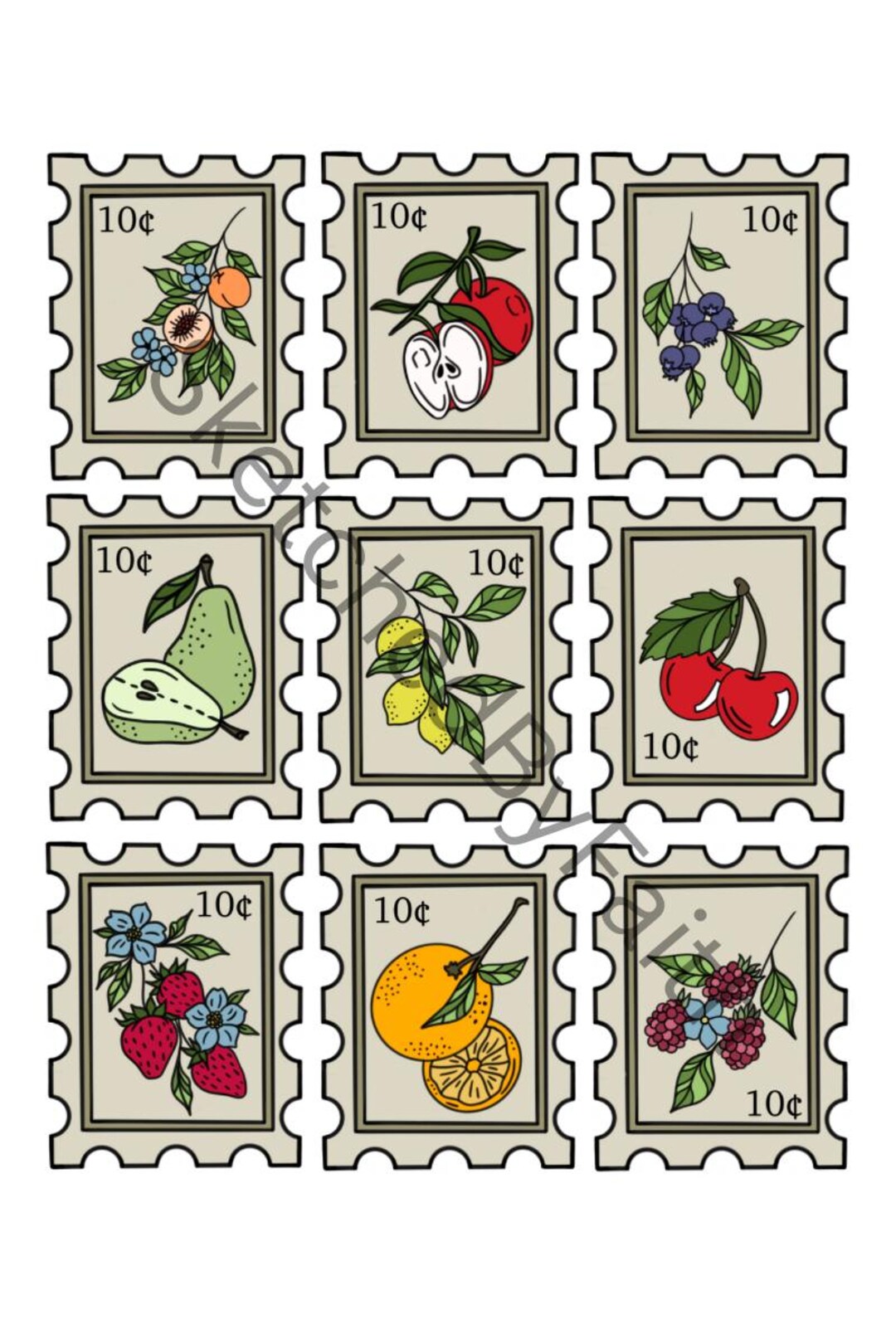 Fruit Stamp Files - Etsy