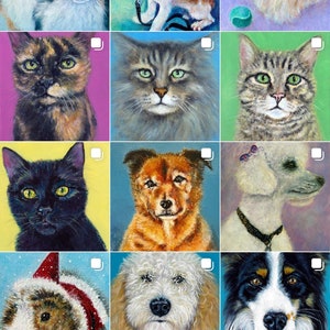 Custom Painted Pet Portraits - Etsy
