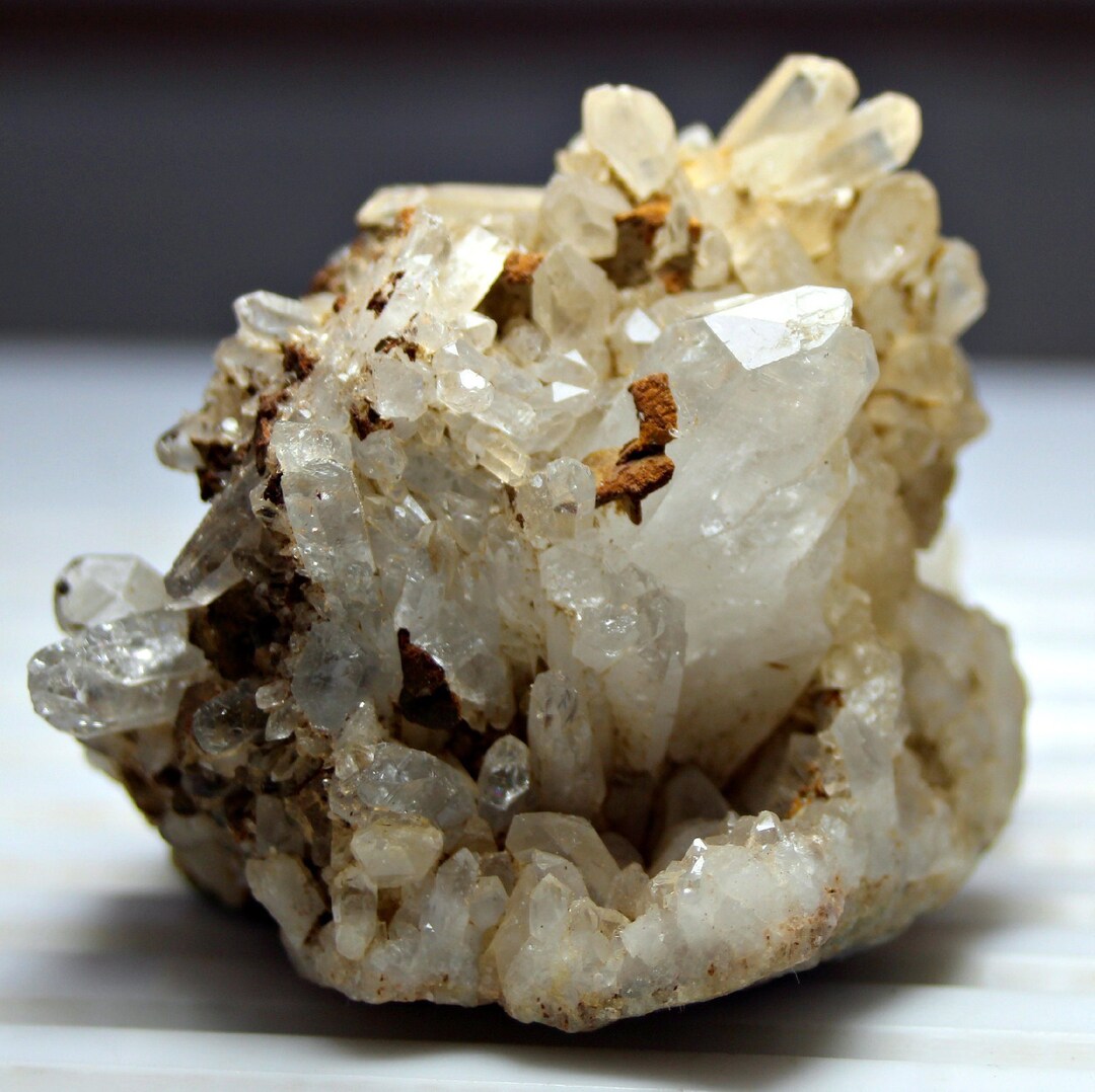 Rare 205.0 CT Gwindel Faden Quartz Crystals Bunch With Hematite ...