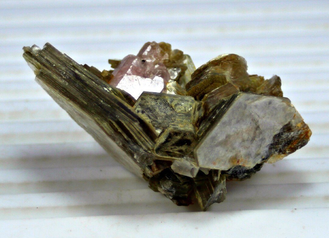 159.0 CT Rare Unusual Pink Color Natural Tourmaline Combine Mica ...
