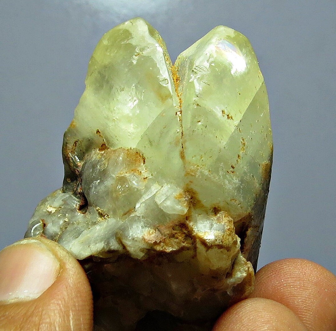 48 Gm Yellow Calcite Twin Shaped Crystal Stunning Natural Calcite Full ...