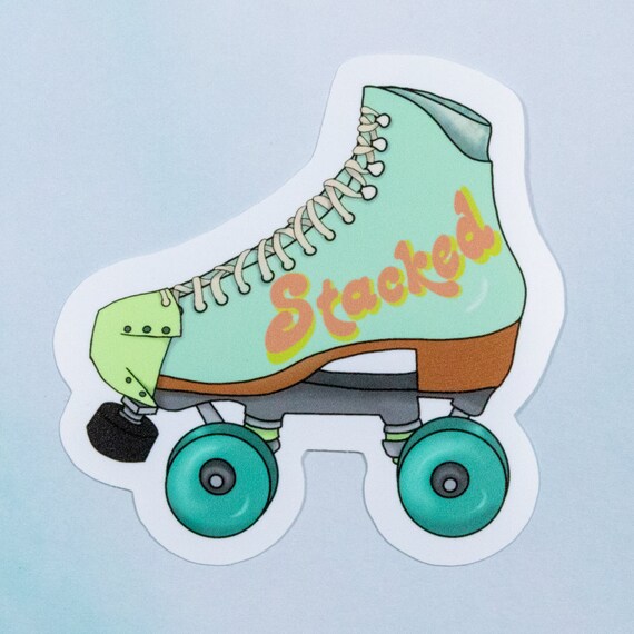 Stacked Skates Roller Skate Sticker Decal Mint 2.5 - Etsy