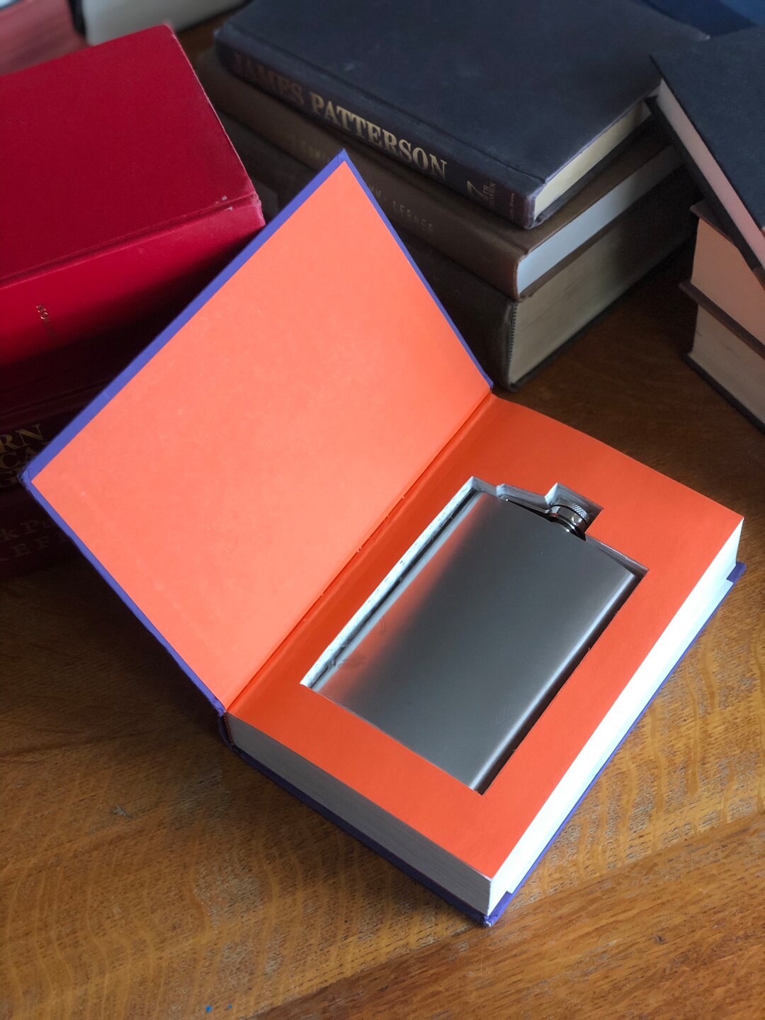 Hidden Secret Storage Book With Flask / Book Safe / Hollow Book / Spy ...