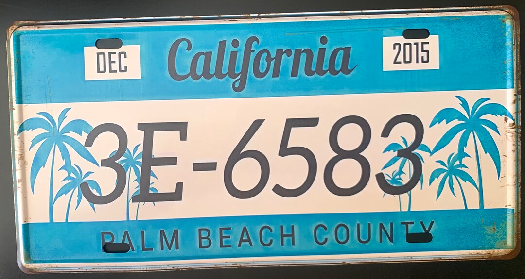 Retro American Tin Plate Car Number Plates REDUCED - Etsy