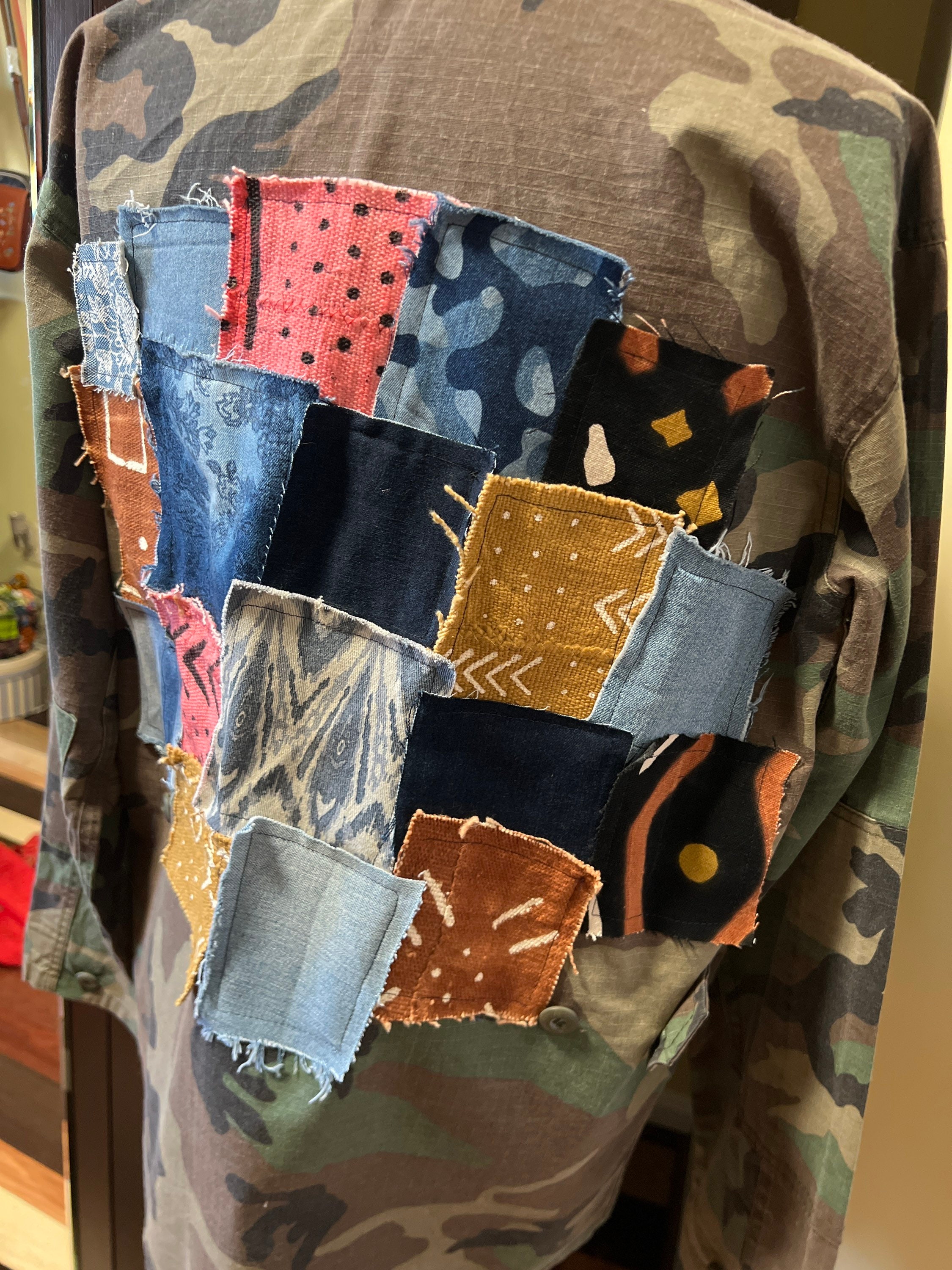 Upcycled BDU Camo Print Jacket - Etsy
