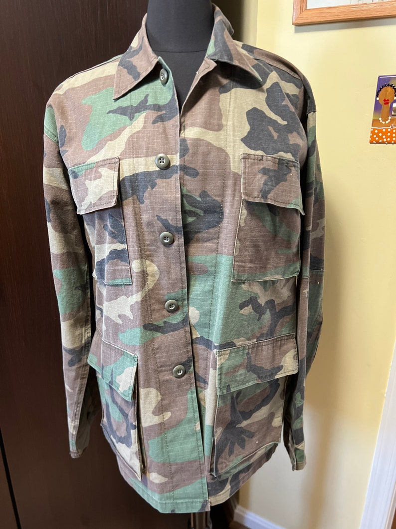Upcycled BDU Camo Print Jacket - Etsy