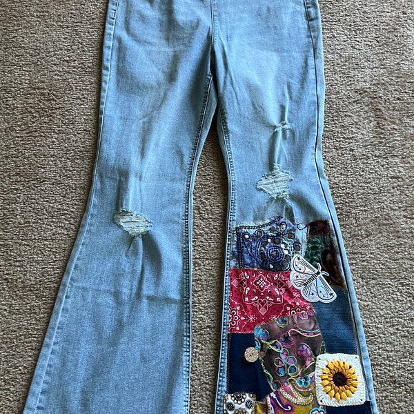 Patchwork Jeans - Etsy