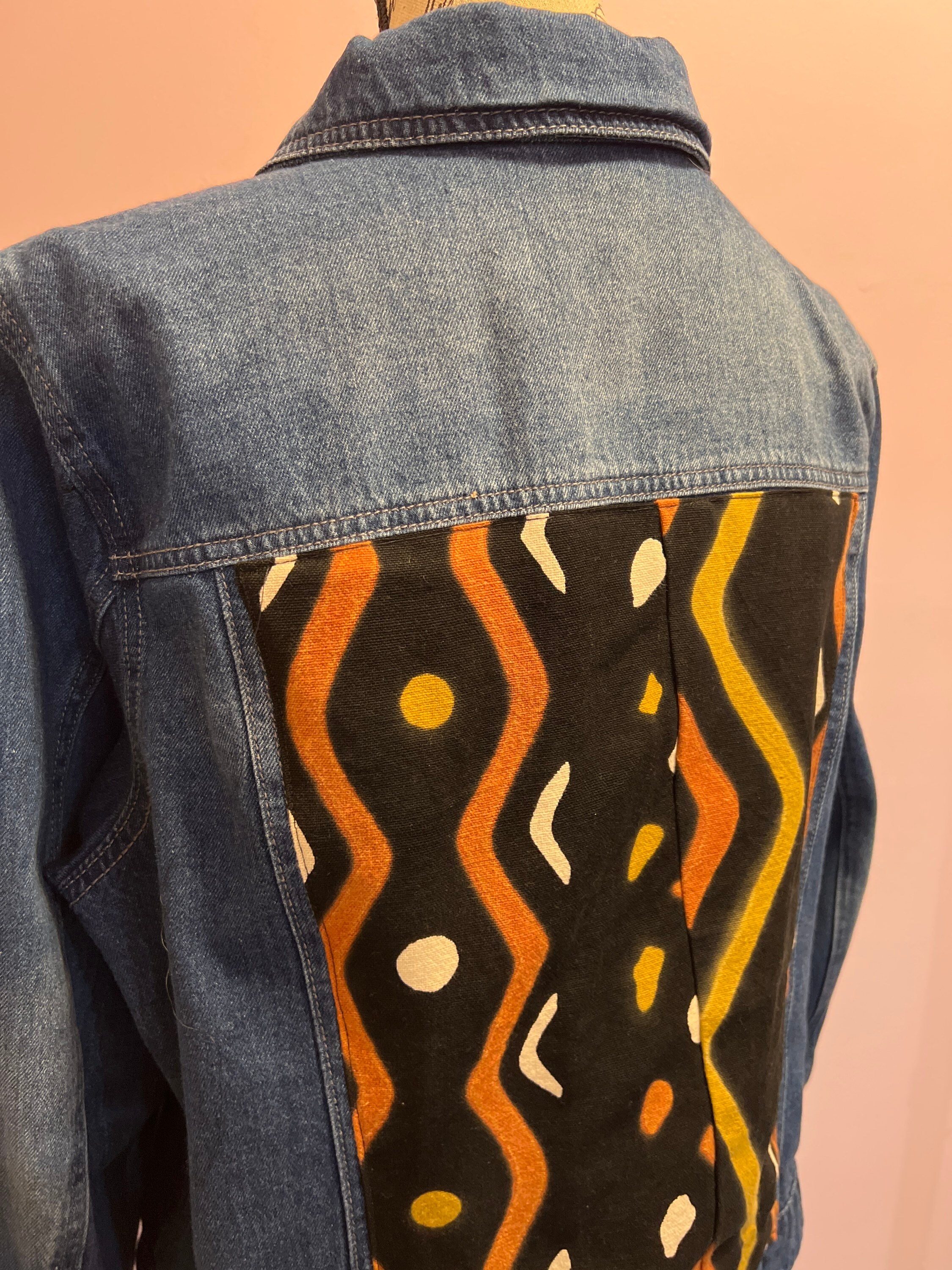 Mudcloth Denim Jacket - Etsy