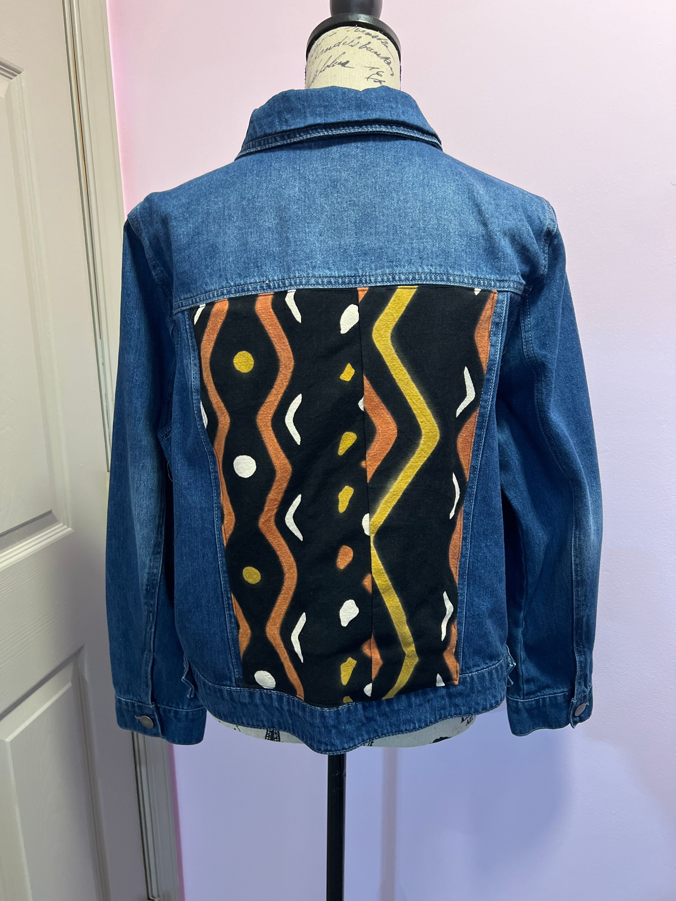 Mudcloth Denim Jacket - Etsy