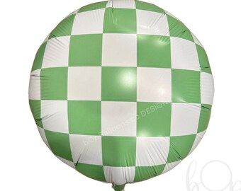 CHECK IT Pink and White Checkered Balloon - Etsy