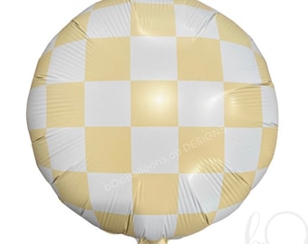 CHECK IT Pink and White Checkered Balloon - Etsy
