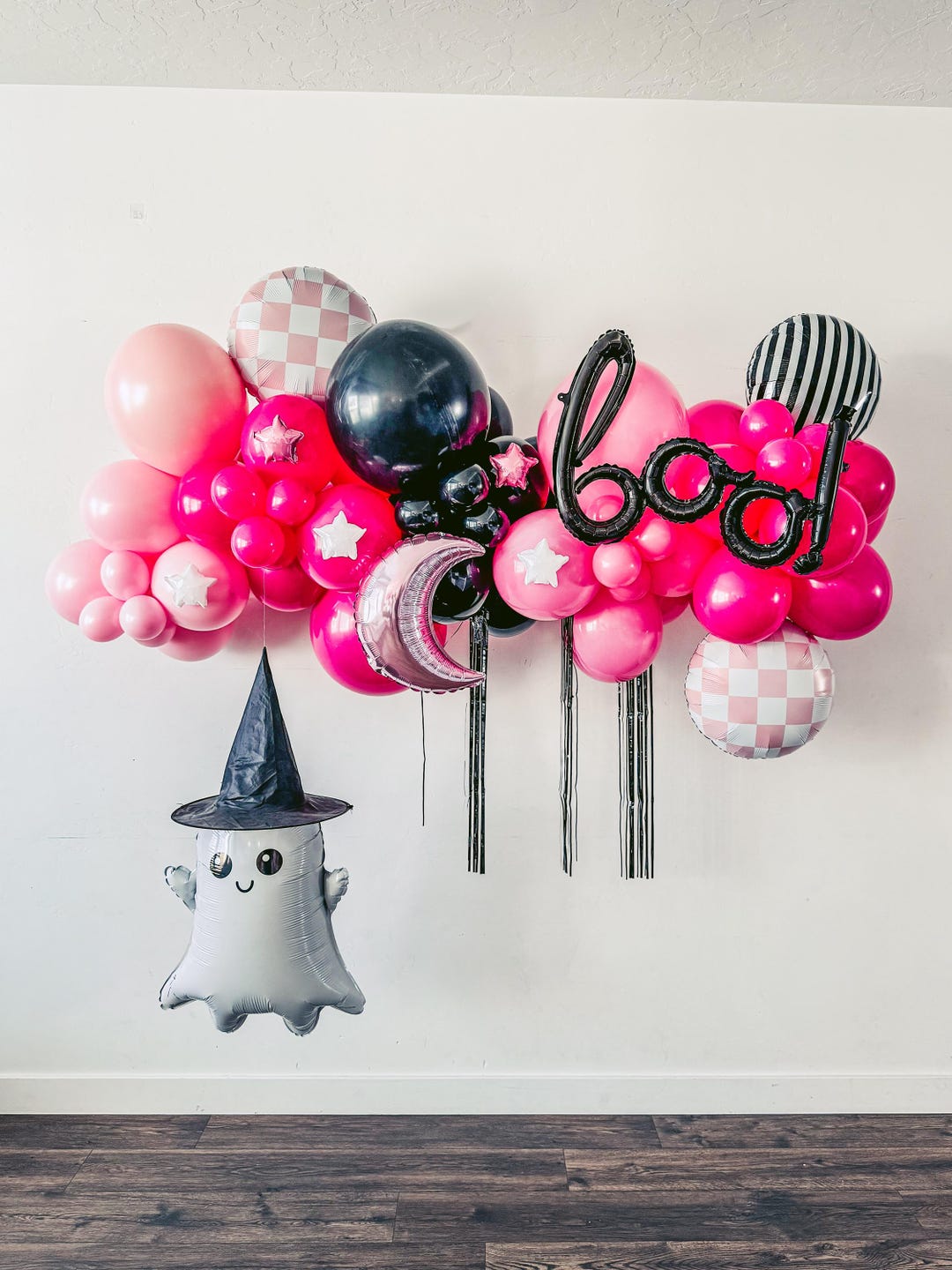 Boo Crew—balloon Garland DIY Kit | Halloween | Pink and Black | Pink ...