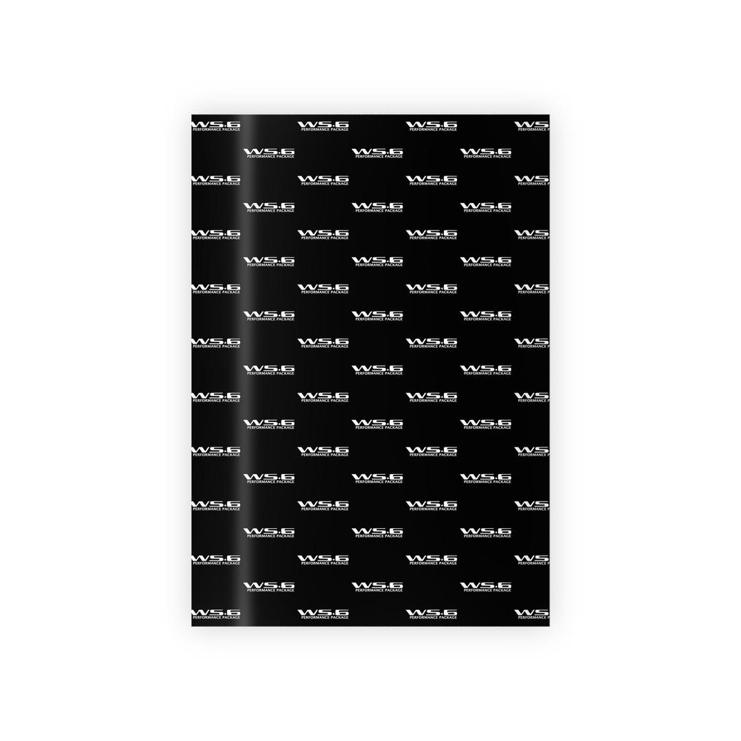 WS6 Logo Pattern Gift Wrapping Paper Roll | Black Branded Wrap - Etsy