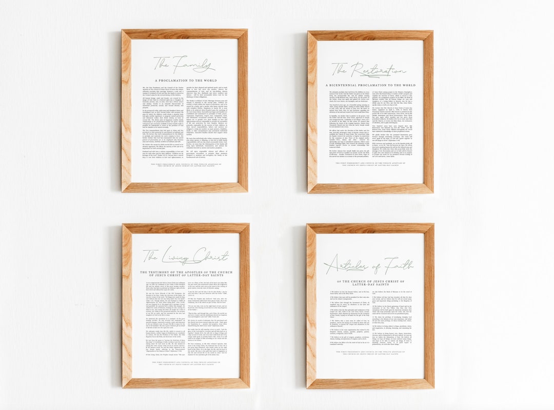 Proclamation Bundle Wall Art / Handout - Sage Green / B&W - DIGITAL ...